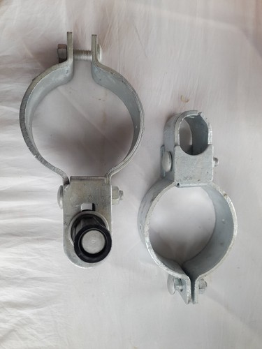 100NB Bolt-on Adjustable Round Post Hinge Kit for Farm Gates FG6100 ...