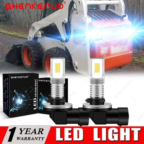 8K LED Skid Steer Headlight Bulbs For Bobcat 751 753 763 773 863 864 ...
