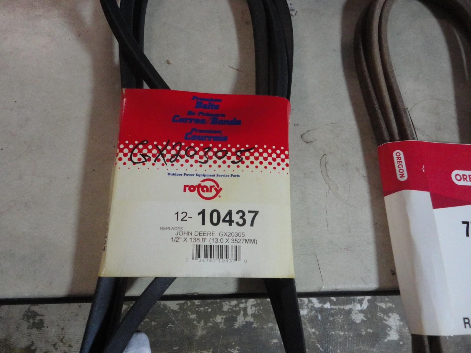 ONE NEW Rotary 12-10437 10437 Drive Belt Replaces John Deere GX20305 ...