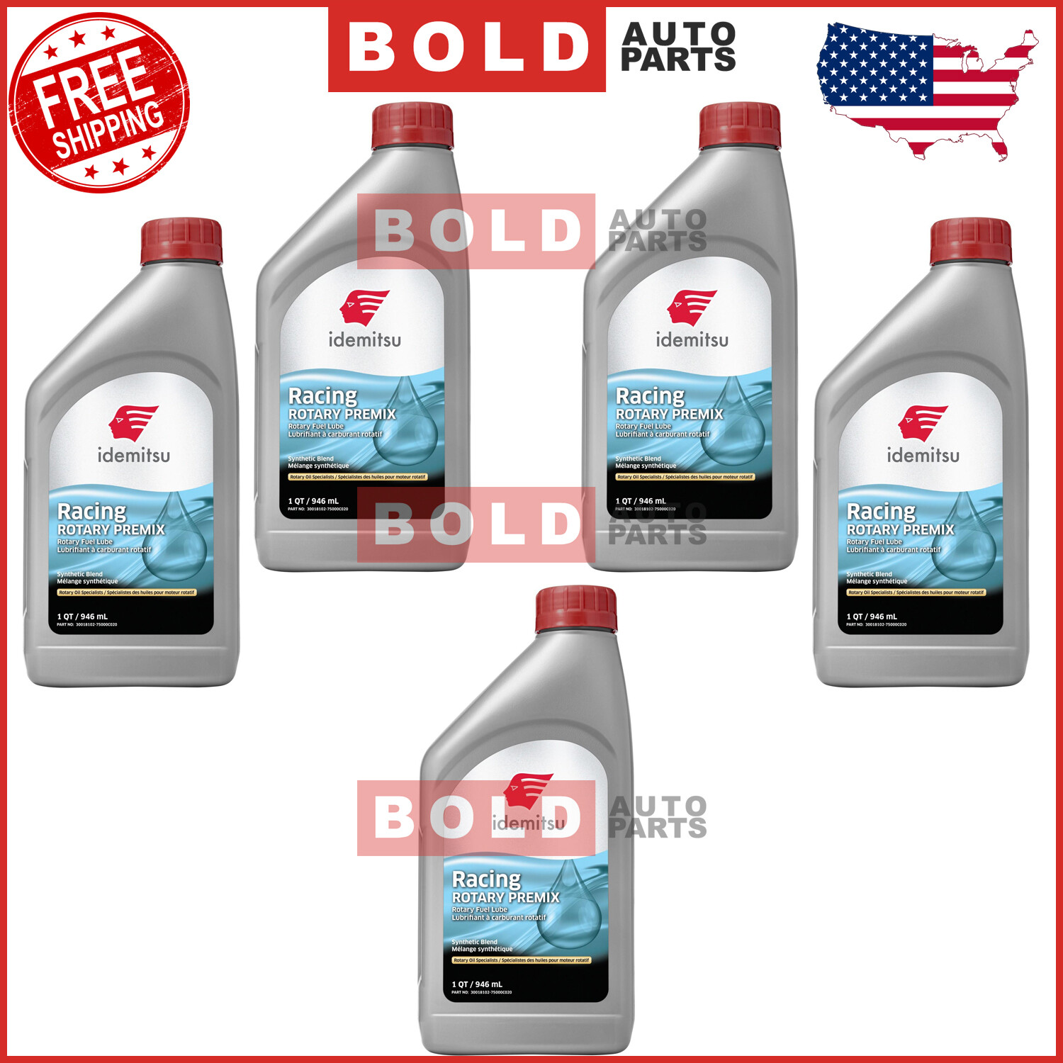 Premix Rotary Engine Idemitsu 5-Quart for RX7 RX8 RX2 RX3 RX4 REPU R100 ...