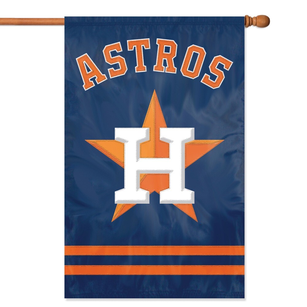 HOUSTON ASTROS BANNER FLAG 28 X 44 PREMIUM DOUBLE SIDED EMBROIDERED ...