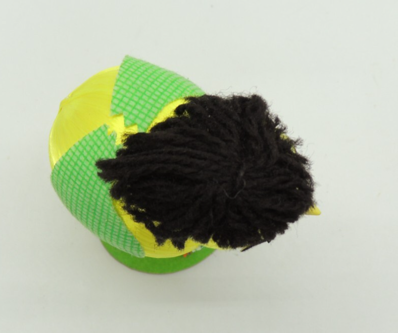 Vintage Satin Ball Easter Chick Pipe Cleaner Legs Playing Guitar ...