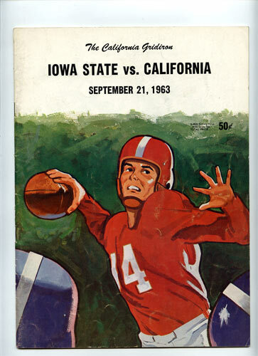 Iowa State v Cal _RARE_ 1963 Football Program vtg - California Bears UC ...