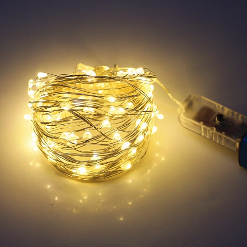 USB Plug In 50/100/200LED DIY Micro Copper Wire Fairy String Lights ...