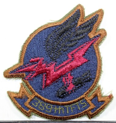 USAF 389th Tactical Fighter Training Squadron Subdued Crest Insignia ...