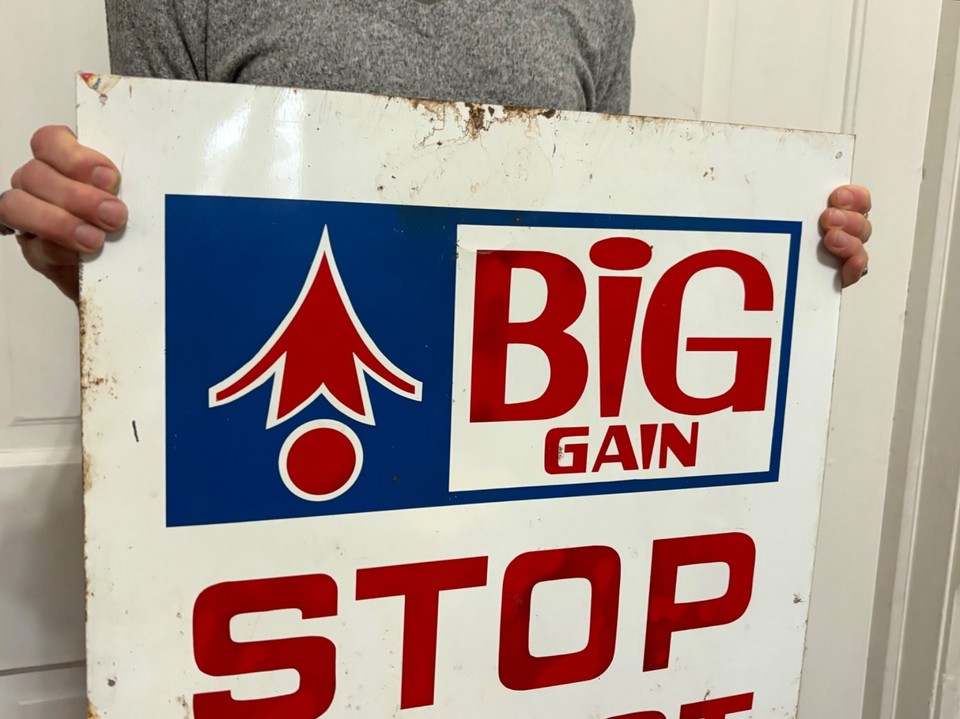 Vtg Big Gain Feeds Advertising Farm Sign Seed Corn Iowa Do Not Enter ...