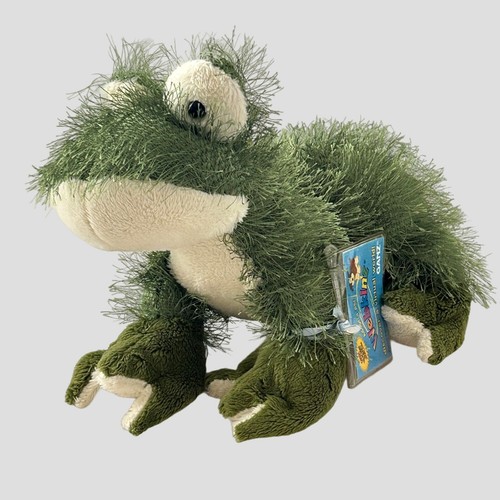 Ganz Webkinz Green Frog Plush HM001 Fuzzy Hair Stuffed Animal Toy w ...