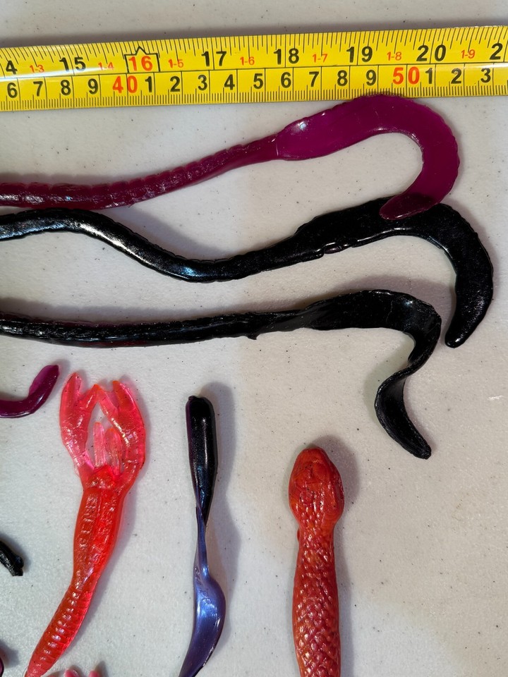 OOAK Extra long custom made soft plastic fishing lures Snake,Worm ...