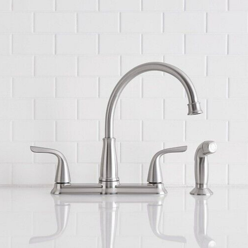 🆕 Moen 87102SRS Brecklyn 2-Handle Kitchen Faucet w/ Side Spray ...