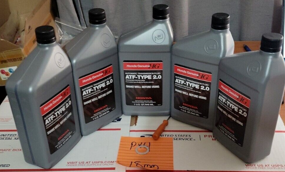5x QTS Acura OEM ATF Type 2.0 w/Gasket 8SPD 10SPD Automatic ...