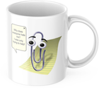 FUNNY GIFT FOR WOMEN, MEN CLIPPY PAPERCLIP GUY MUG CUTE OFFICE EXCEL ...