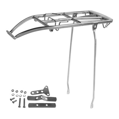 NEW! 19" LONG REAR BICYCLE ALLOY RACK USED FOR 26" BICYCLES SILVER | eBay