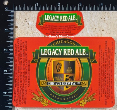 Chicago's Legacy Red Ale Label with neck - ILLINOIS | eBay