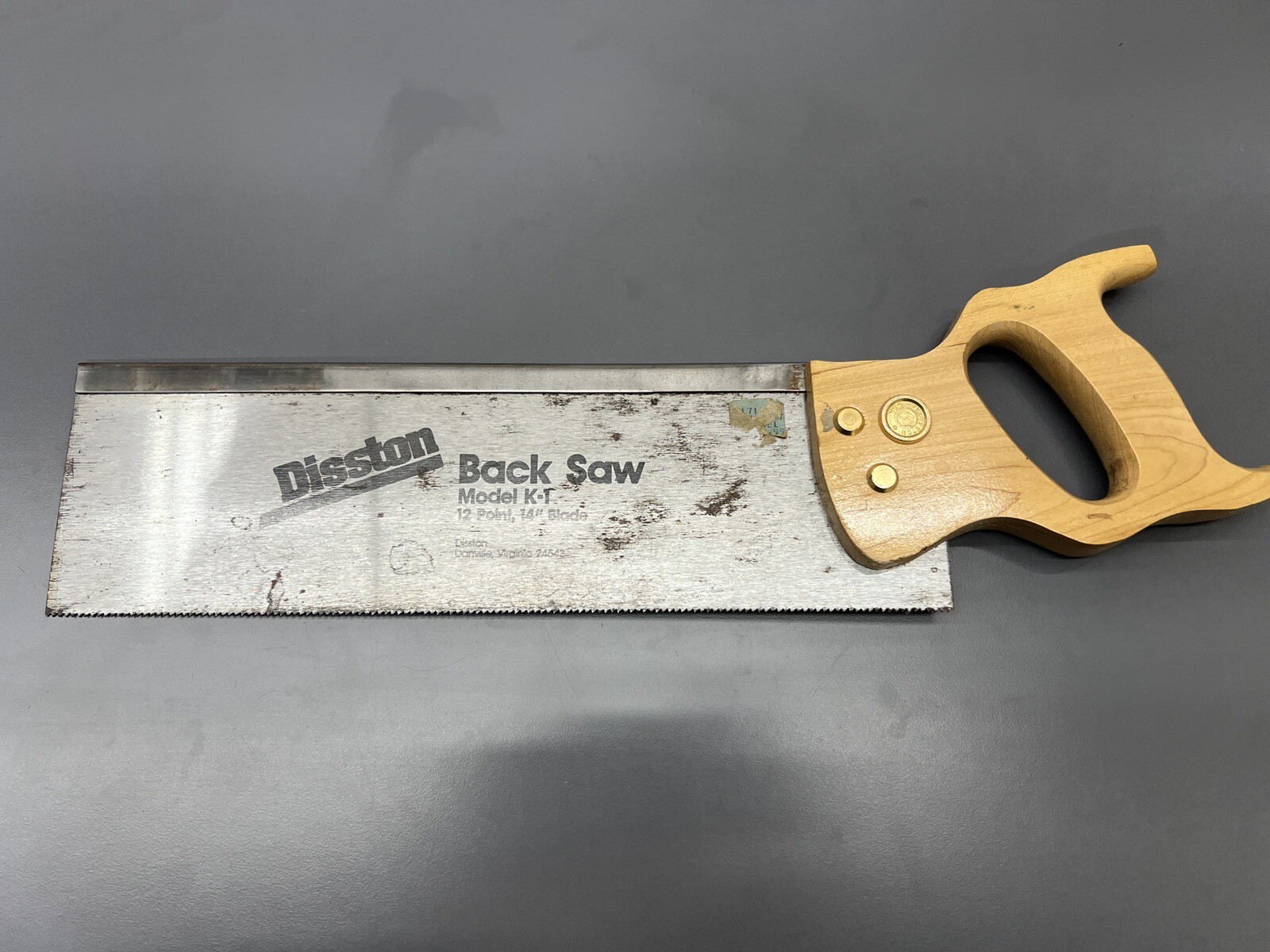 DISSTON MODEL K-1 BACK SAW MITER SAW - 11PPI - SHARP - MADE IN USA | eBay