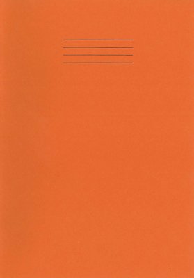 A4 School Office College Student Orange Exercise Book Ruled (8mm ...