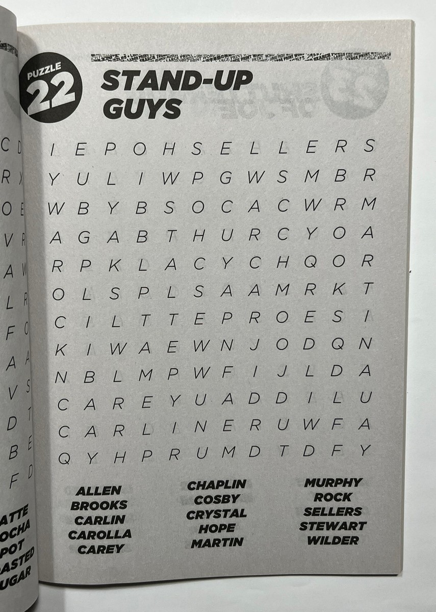 Bendon Large Print Word Search BENDON, LARGE PRINT Jumbo Word Search,