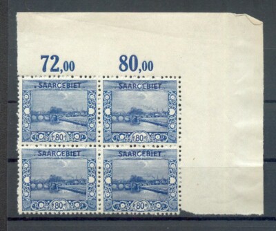 Saar 62 ECKRAND VIERERBLOCK** MNH POSTFRISCH (72300 | eBay.de