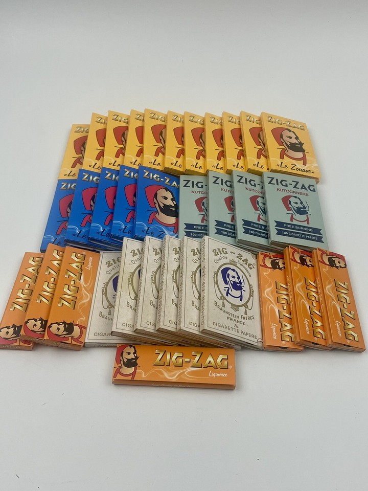 Mixed Lot Of 33 Zig Zag Rolling Papers Some Imports Various Sizes ...