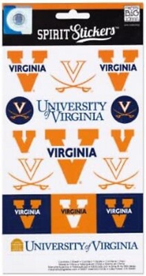 Virginia Cavaliers NCAA University College Gift Logo Decals Spirit ...