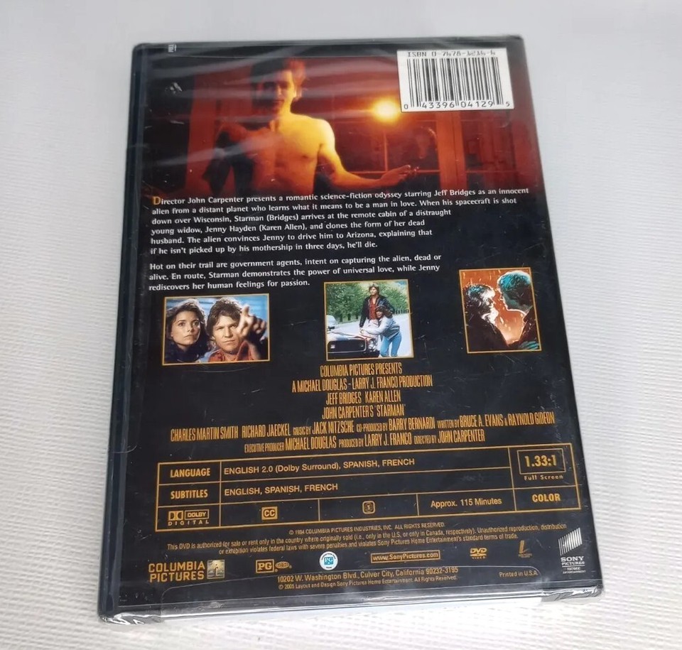 Starman Full Frame DVD 1994 Columbia New | eBay