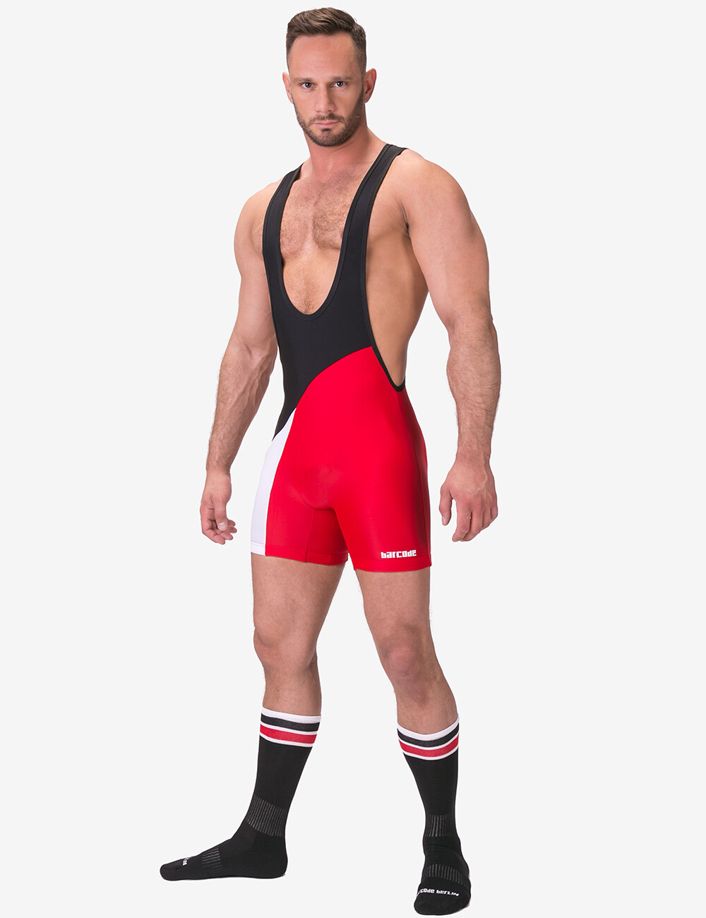 barcode Berlin - Singlet LUCKENWALDE schwarz-rot S M L XL Ringertrikot ...