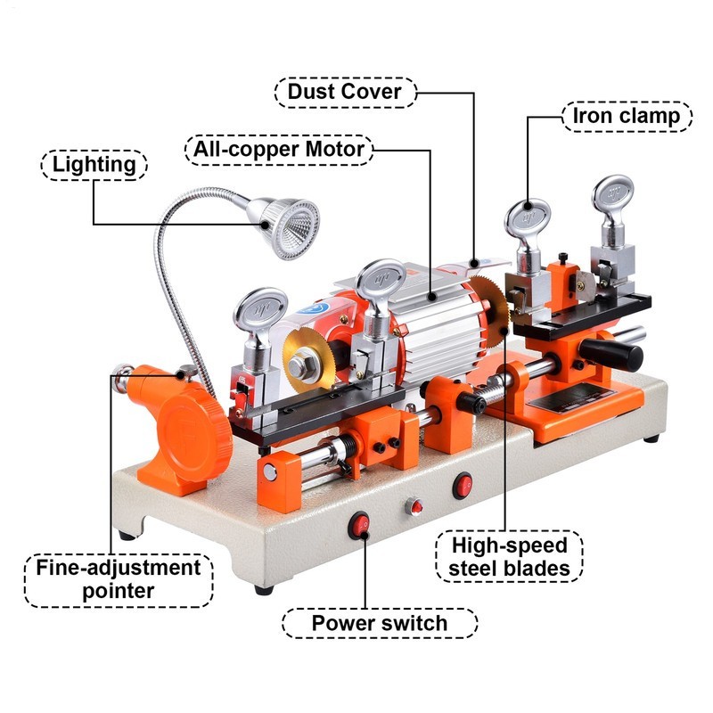 Two-sided Key Cutting duplicating Machine Cutter Car Key Copier ...