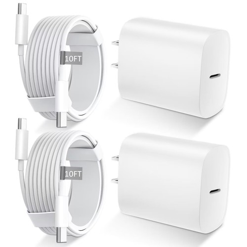 Phone Chargers iPhone Fast Charging,10 Ft Long USB C to USB C Cable ...