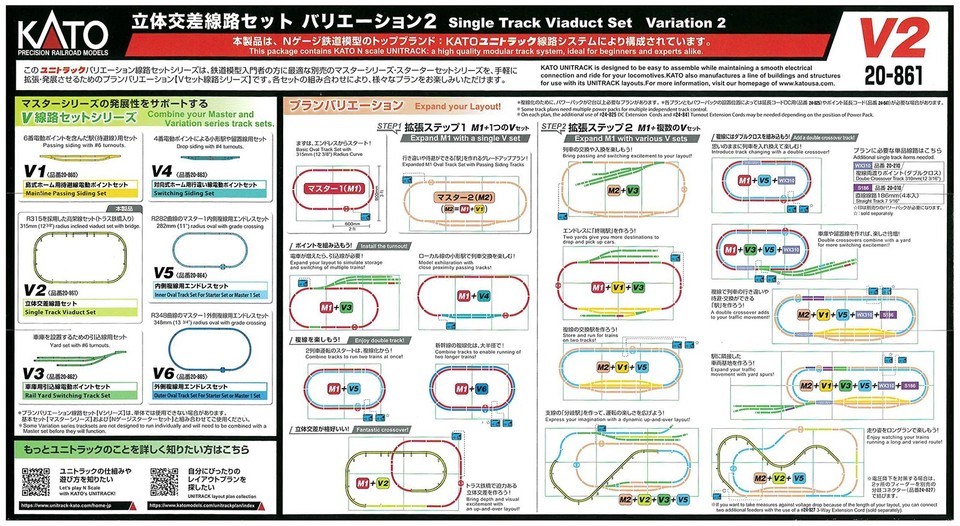 KATO N gauge Inner Oval Track Set Endless Set V2 20-861 Model Train ...