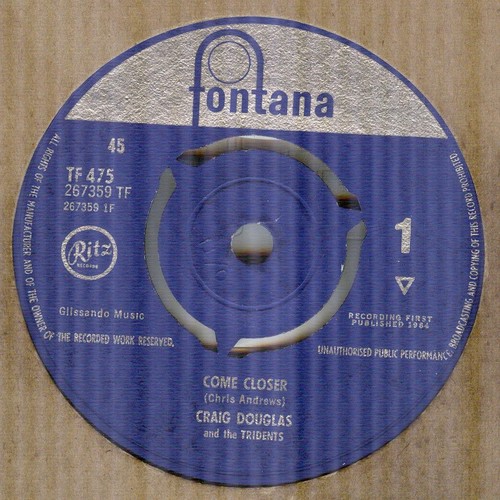CRAIG DOUGLAS & THE TRIDENTS*COME CLOSER*BEAT MUSIC*FONTANA*HEAR IT ...