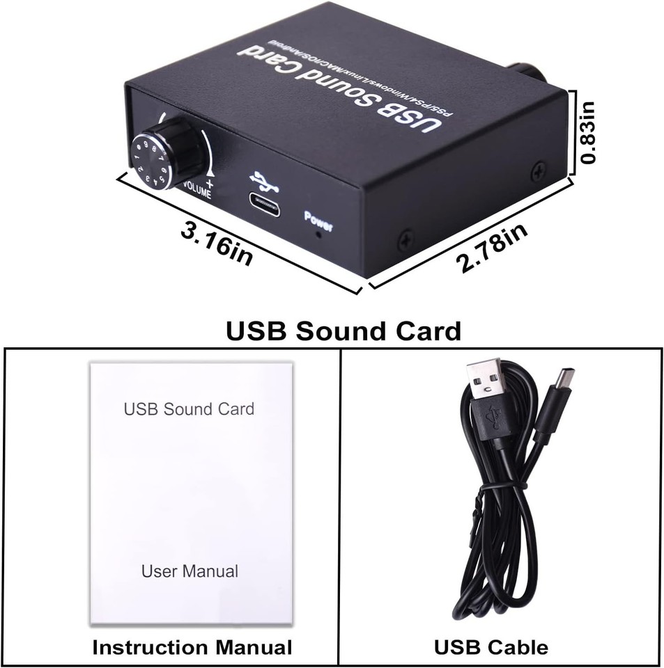 USB Sound Card External Set Top Box Computer External Converter Driver ...