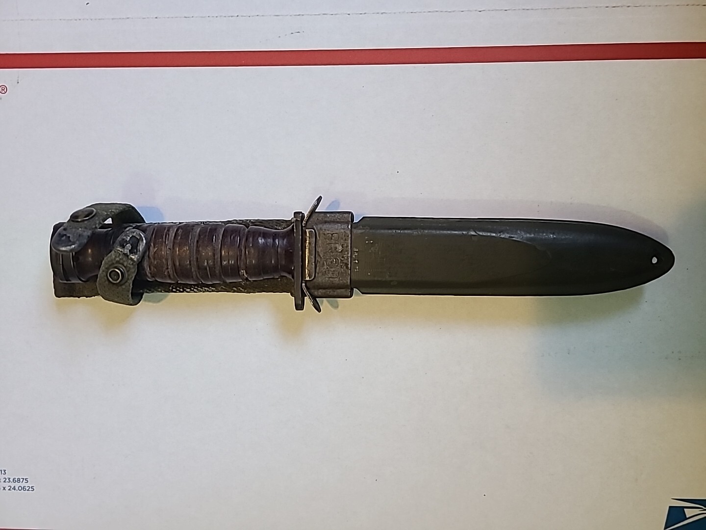 M1 Carbine WW2 USM4 Carbine Bayonet Camillus with USM8 Scabbard Vintage ...