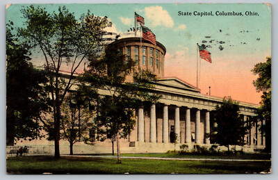 Postcard State Capitol Columbus Ohio OH c 1913 | eBay