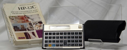 vintage hp-12c gold with case and owner's handbook bundle excellent ...