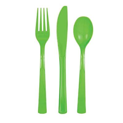 Lime Green Assorted Plastic Disposable Cutlery Set 18 Pcs, Lime Green ...