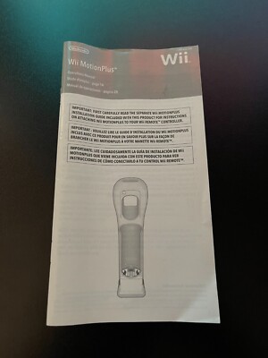 Nintendo Wii Motion Plus Controller Replacement Instruction Manual ONLY ...