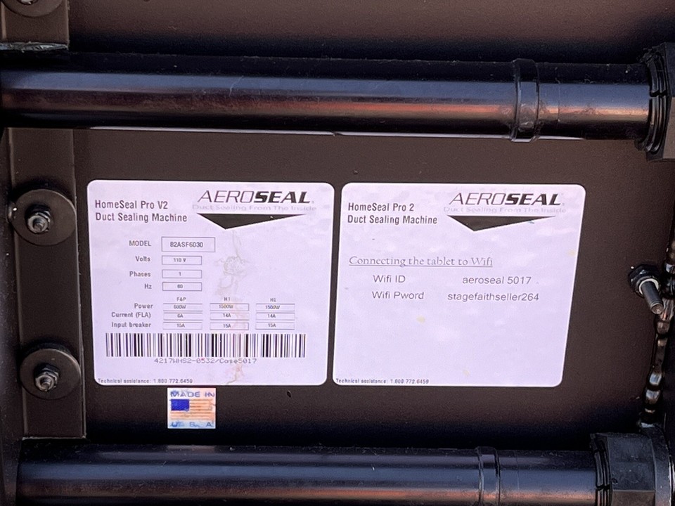 AeroSeal Home Seal Pro 2.0 Duct Sealing Fanbox 82ASF6030 HomeSeal Pro 2 ...