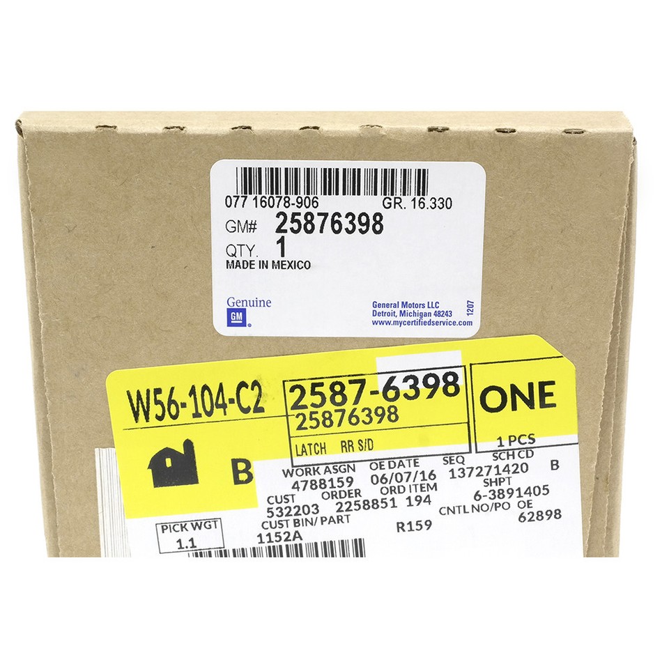 OEM NEW Door Lock Latch Actuator Rear Right Passenger Silverado Sierra ...