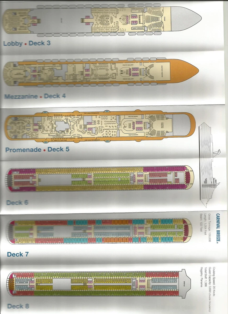 Carnival Breeze Ship Layout