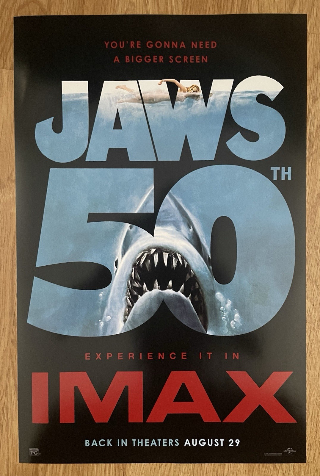 1975 JAWS - 50th Anniversary 11x17 (2025) AMC IMAX Limited Edition ...