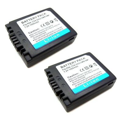 2x Battery For CGA-S002 Panasonic Lumix DMC-FZ10 DMC-FZ15 DMC-FZ20 DMW ...