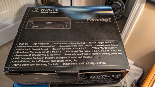 Farenheit DVD-19 Small and Low Profile 7 "x 2" x 8.54" New in Box | eBay
