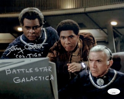 TERRY CARTER Signed TIGH 8x10 Photo BATTLESTAR GALACTICA Autograph JSA ...