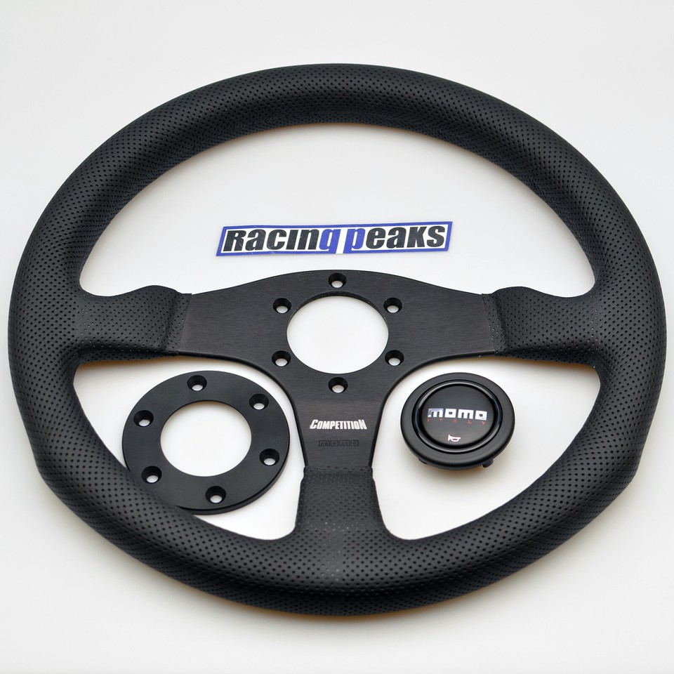 MOMO Competition leather steering wheel 350mm NEW sport tuning drift | eBay