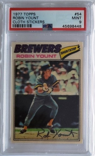 1977 Topps Robin Yount Cloth Stickers #54 PSA 9 | eBay