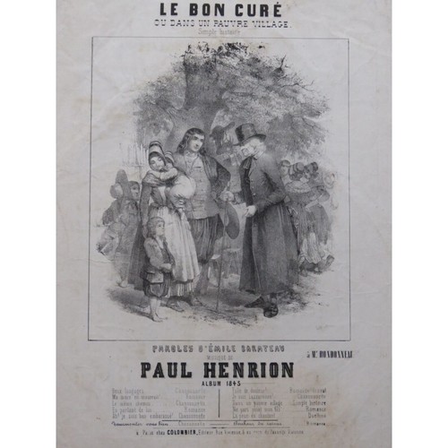 HENRION Paul Le bon curé Chant Piano 1845 | eBay
