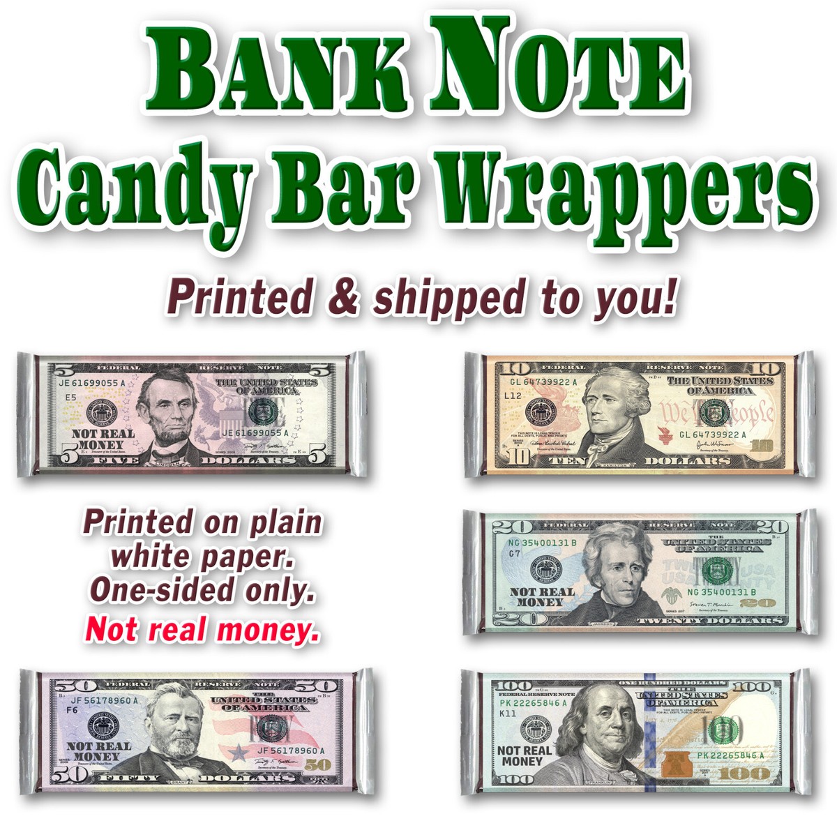 Printable Currency Paper Wrappers Nickel Tubes Paper Coin Wrappers, 36