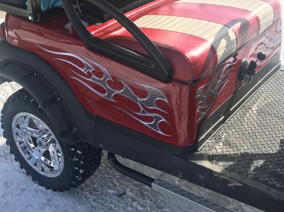 Golf Cart FULL COLOR tribal Flames Decals Flame Graphics EZGO Club Car ...