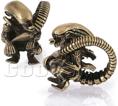 Solid Bronze Paracord Bead Beads ALIEN PREDATOR for Knife Lanyard ...
