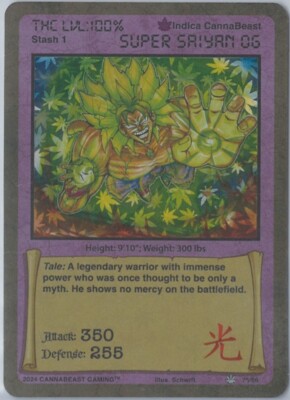 CannaBeast Hikari TCG Super Saiyan OG Holo Card #75/86 CCG Pack Fresh ...