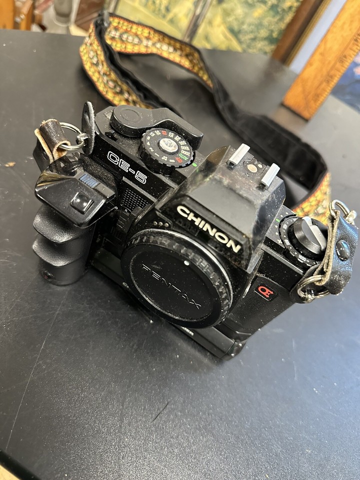 Chinon CE-5 35mm SLR Film Camera Body Only w/ Chinon Power Winder | eBay